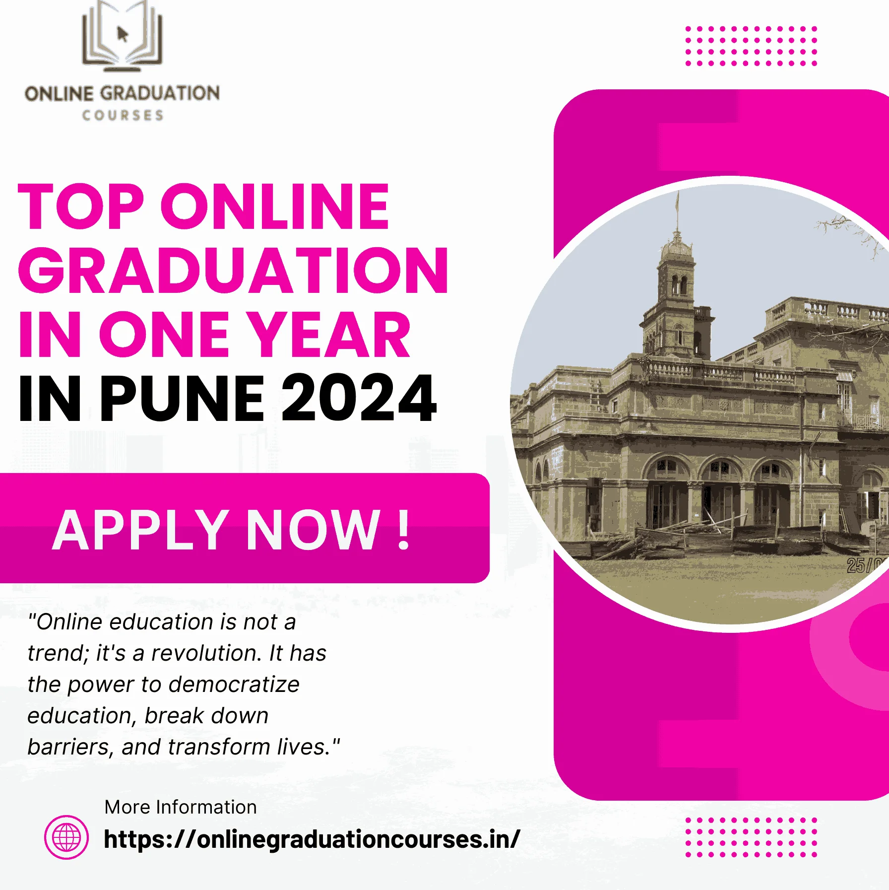 Online Graduation Degree In One year in Pune (2024)