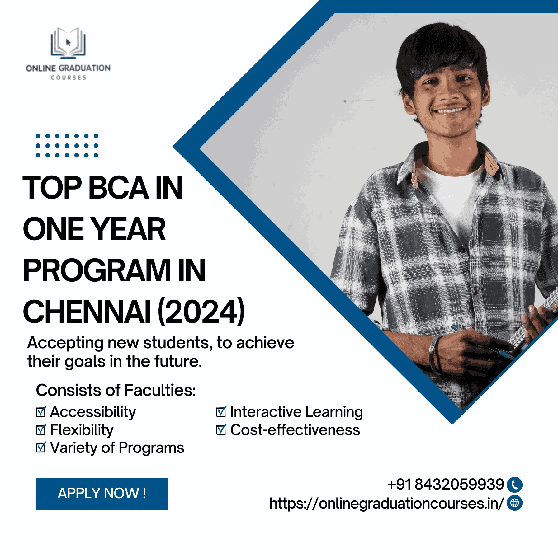 BCA In One year Chennai | BCA Distance Education Degree 2024