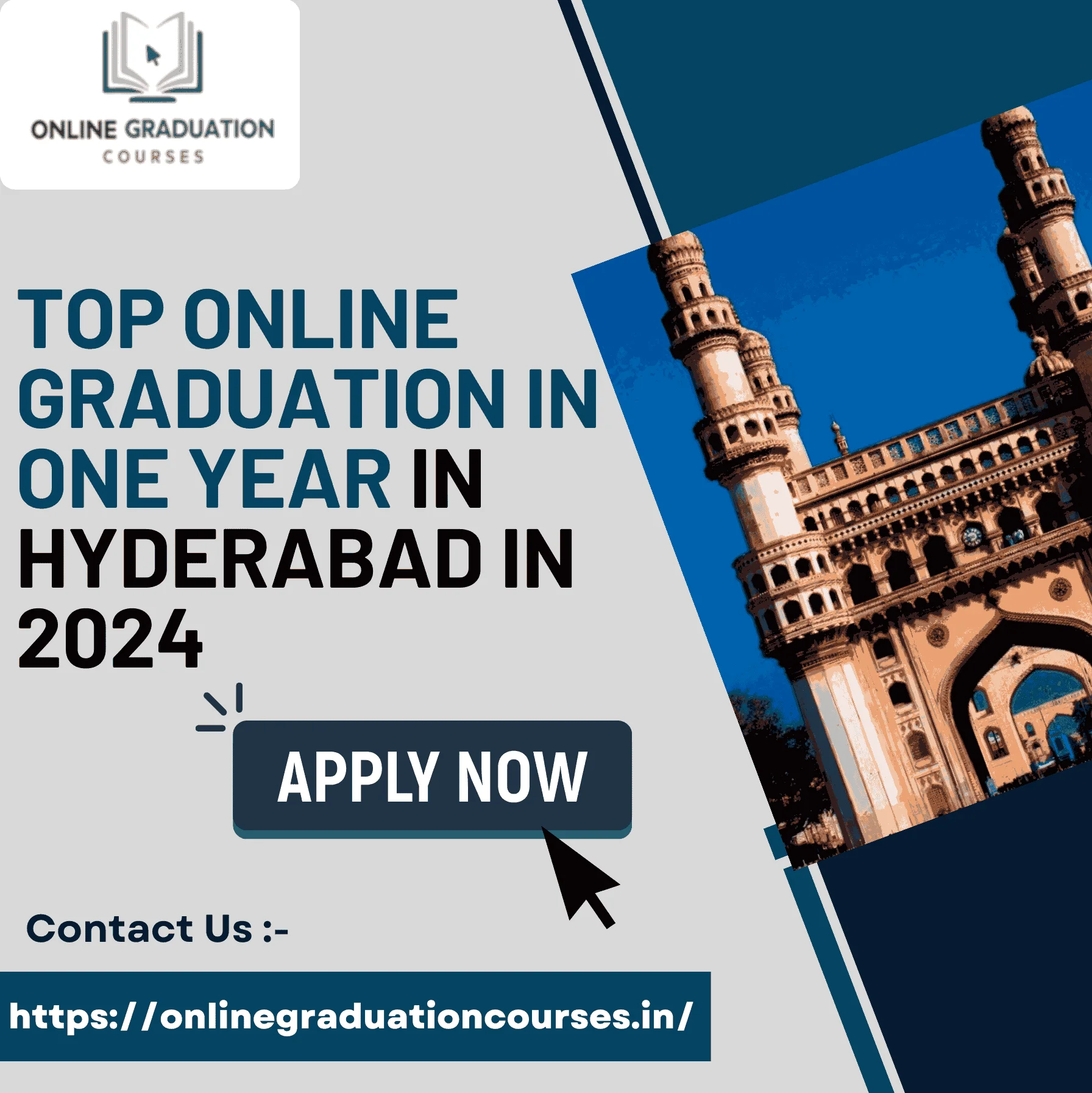 One Sitting Graduation Degree in One year Hyderabad (2024)