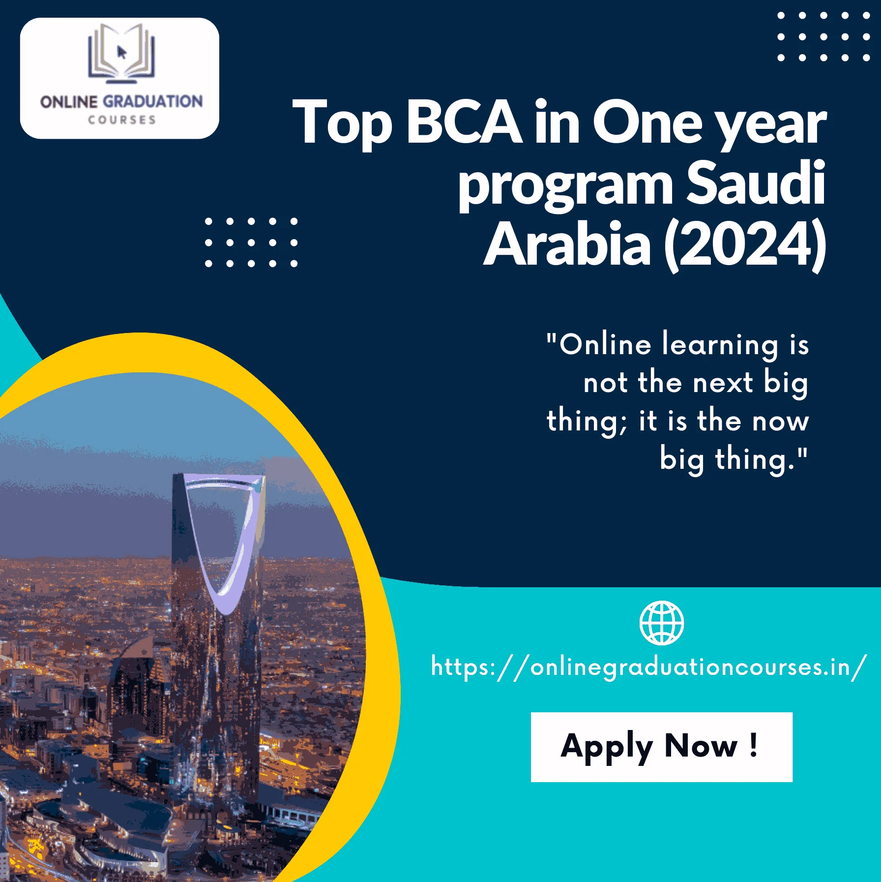 BCA In One year Saudi Arabia | BCA Distance Online Degree 2024